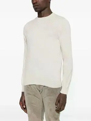 GRAN SASSO Crew Neck Cashmere Sweater - Neutrals