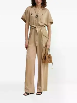 SIMONA CORSELLINI Belted Jumpsuit - Neutrals