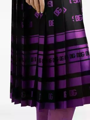 Dolce & Gabbana Dna Pleated Midi Skirt