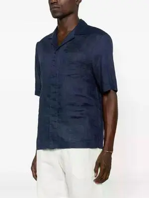 PAOLO PECORA Revere-collar Linen Shirt