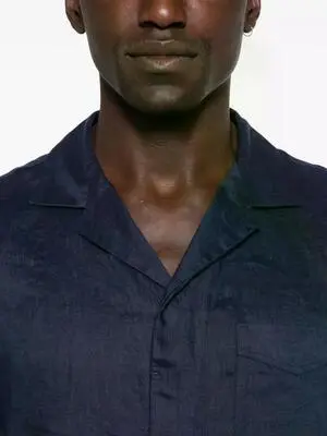 PAOLO PECORA Revere-collar Linen Shirt