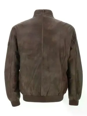 Peuterey Leather Bomber Jacket