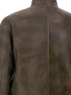 Peuterey Leather Bomber Jacket