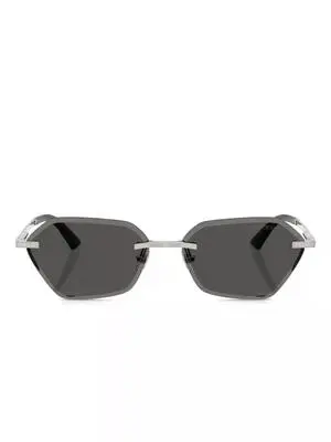 JIMMY CHOO Geometric-frame Glitter-detail Sunglasses