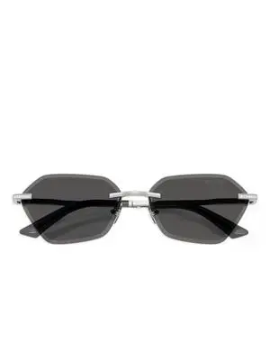 JIMMY CHOO Geometric-frame Glitter-detail Sunglasses