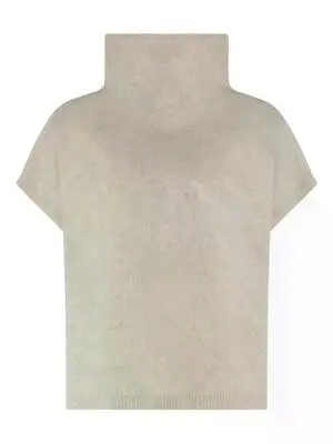P.a.r.o.s.h Ribbed High-neck Wool Sweater - Neutrals