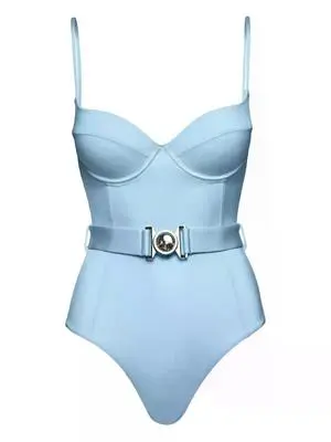 SOFIA ERHAN Belted Underwired Swimsuit - Blue