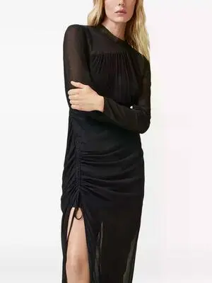 ALLSAINTS Pleated Bodice Side-slit Dress