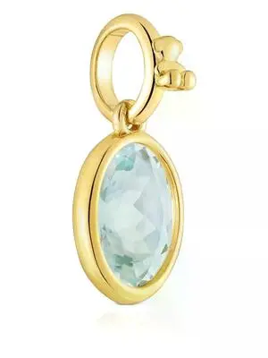 TOUS Aquamarine Embellished Pendant - Gold