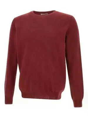 KANGRA Ribbed Crew-neck Sweater - Red