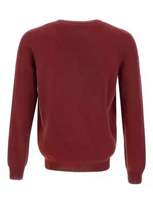 KANGRA Ribbed Crew-neck Sweater - Red