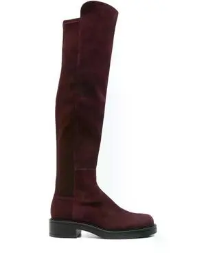 STUART WEITZMAN 40mm Suede Knee-high Boots - Red