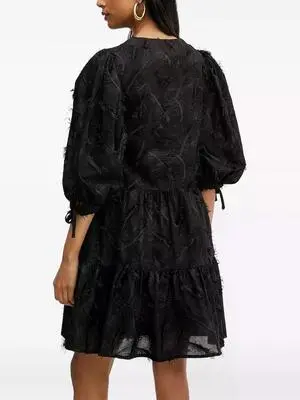 SILVIAN HEACH Lace-up Tiered Mini Dress