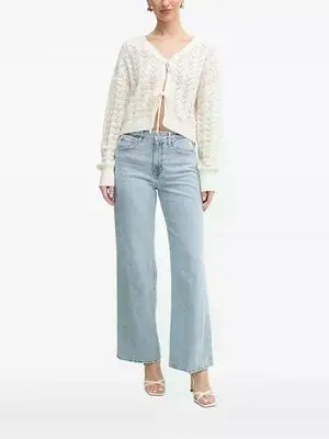 Guess Open-knit Tie-front Cardigan