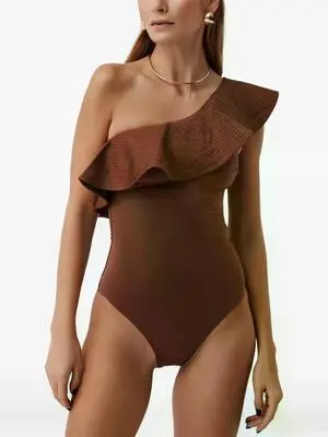 SOFIA ERHAN Ruffle Neck One-piece Swimsuit