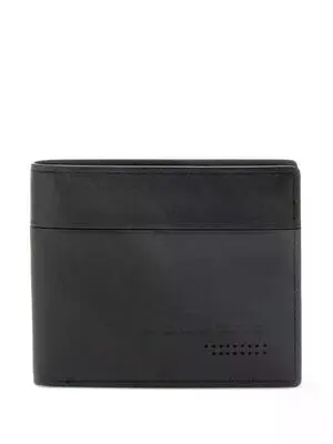 PIQUADRO Embossed Logo Leather Wallet - Black