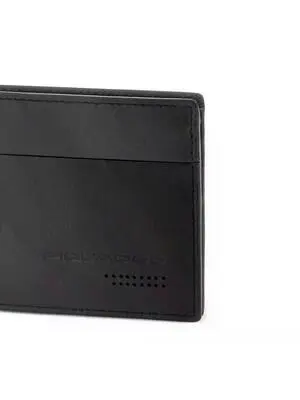 PIQUADRO Embossed Logo Leather Wallet