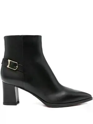 Santoni 70mm Buckle-detail Pointed-toe Boots