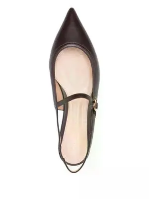 GIANVITO ROSSI Buckle-strap Pointed-toe Flats