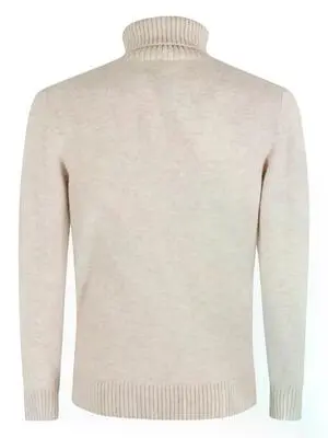 KANGRA Turtleneck Ribbed-hem Sweater - Neutrals