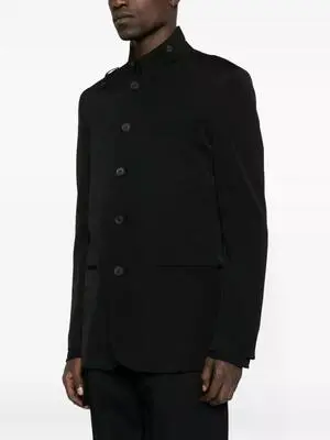 Yohji Yamamoto Buttoned Mandarin Collar Jacket