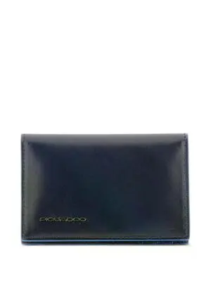 PIQUADRO Logo-embossed Leather Wallet - Blue
