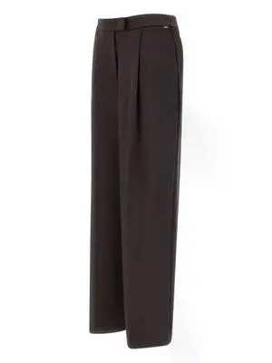 KAOS Pleated Detail Trousers - Brown