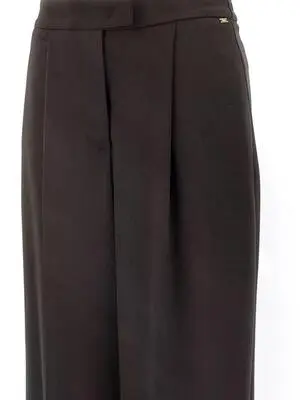 KAOS Pleated Detail Trousers - Brown