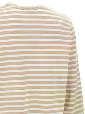 Maison Kitsuné Fox-head Striped Long-sleeve Top