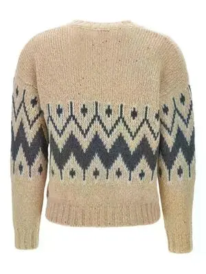Eleventy Geometric-pattern Sweater - Neutrals