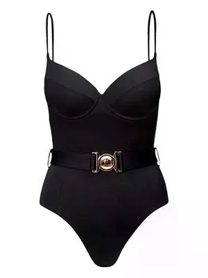 SOFIA ERHAN Belted One-piece Swimsuit - Black