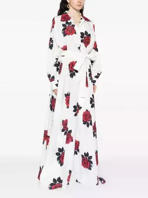 Norma Kamali Rose-print Maxi Dress