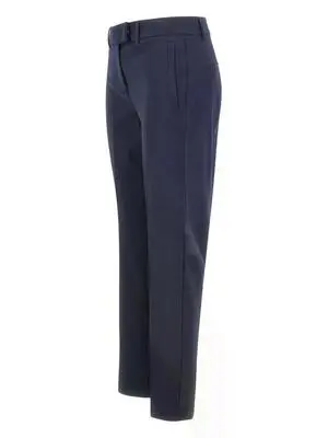 Marella Front-crease Welt-pockets Trousers - Blue