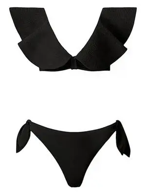 SOFIA ERHAN Marina Ruffle-detail Bikini - Black