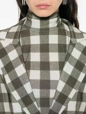 Norma Kamali Checked Single-breasted Blazer