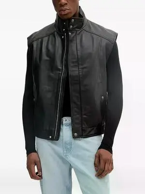 Versace Button-fastening Leather Vest
