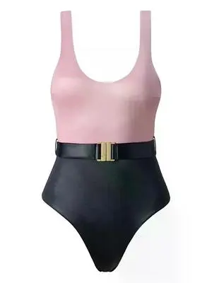 SOFIA ERHAN Belted One-piece Swimsuit - Pink