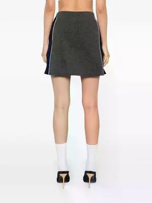 SELF-PORTRAIT Ribbed Knit Mini Skirt