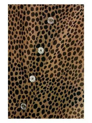 Michael Kors Leopard-print Button Blouse