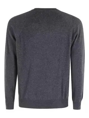 KANGRA Crew Neck Raglan-sleeve Sweater - Grey