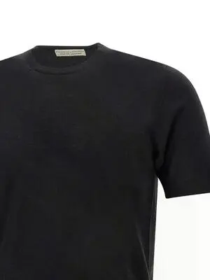 FILIPPO DE LAURENTIIS Short Sleeve Wool-blend T-shirt - Black
