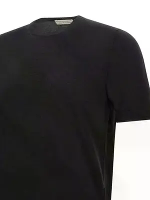 FILIPPO DE LAURENTIIS Short Sleeve Wool-blend T-shirt - Black