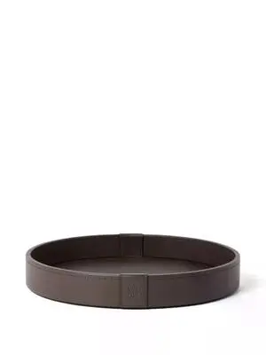 Brunello Cucinelli Leather Round Tray - Brown
