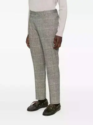 CIRCOLO 1901 Check-pattern Cotton-blend Trousers