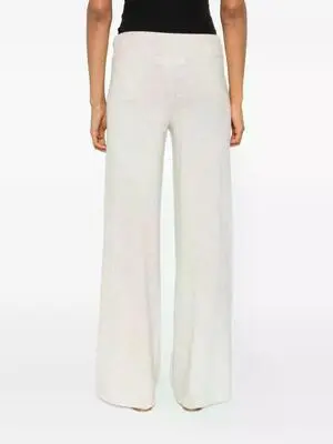 LISA YANG Elasticated-waist Wide Leg Trousers - Neutrals