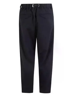 WHITE SAND Buckle-fastening Pleated Trousers - Black