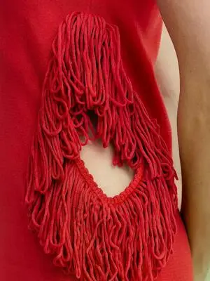 SIMONA CORSELLINI Fringe Mini Dress