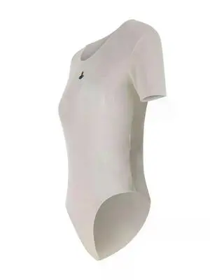 VIVIENNE WESTWOOD Orb-embellished Ribbed Bodysuit - White