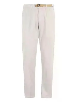 WHITE SAND Buckle-fastening Cotton Trousers