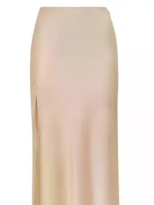 Lapointe Flared Straight Midi Skirt - Neutrals
